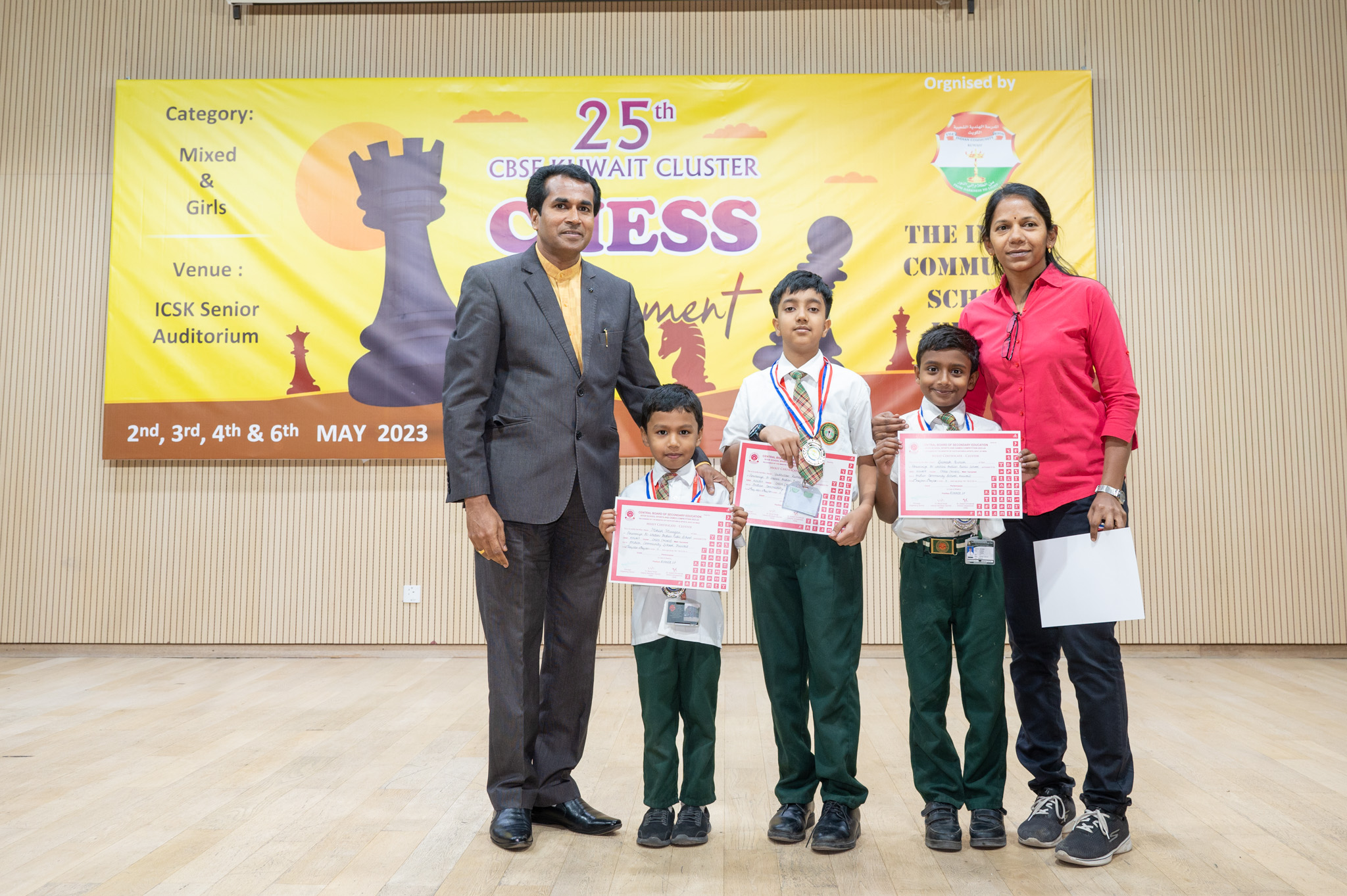 ICSK SENIOR HOSTS 25th CBSE KUWAIT CLUSTER CHESS TOURNAMENT