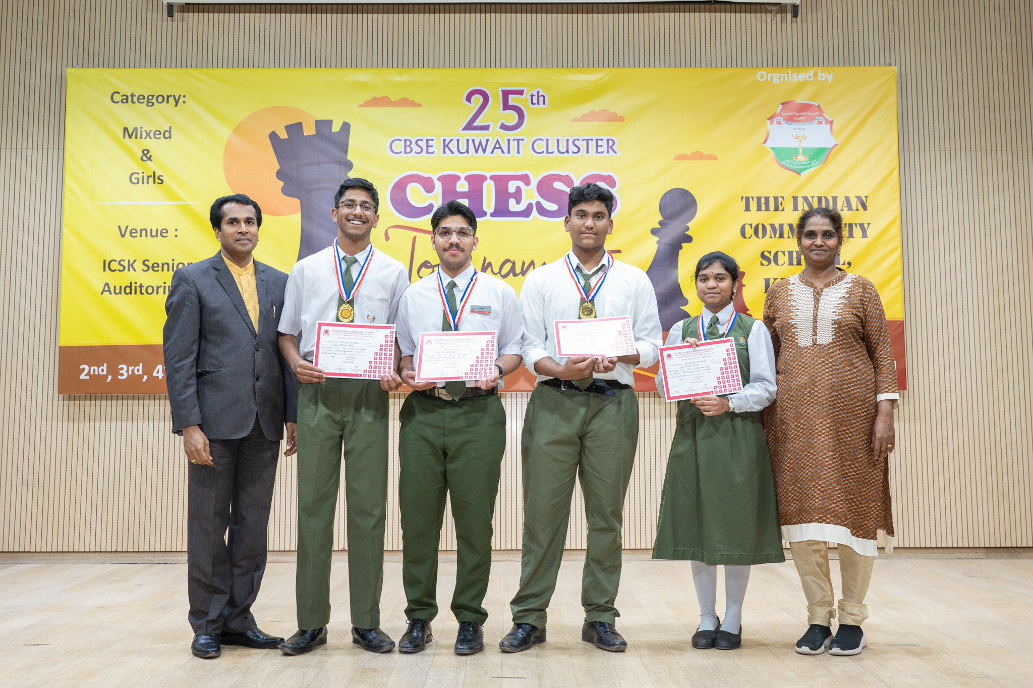 ICSK SENIOR HOSTS 25th CBSE KUWAIT CLUSTER CHESS TOURNAMENT