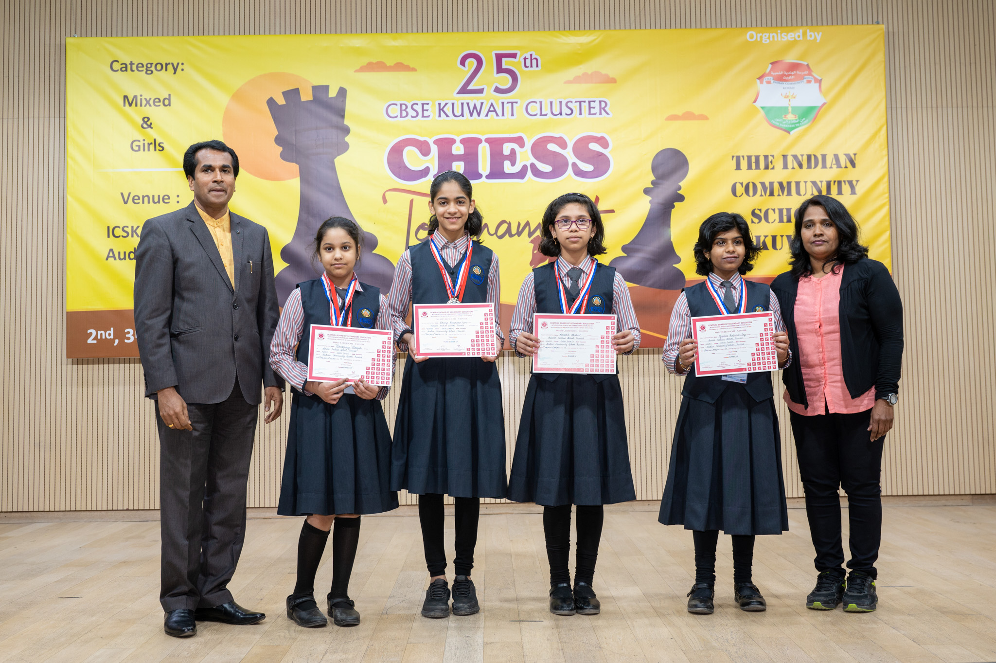 ICSK SENIOR HOSTS 25th CBSE KUWAIT CLUSTER CHESS TOURNAMENT