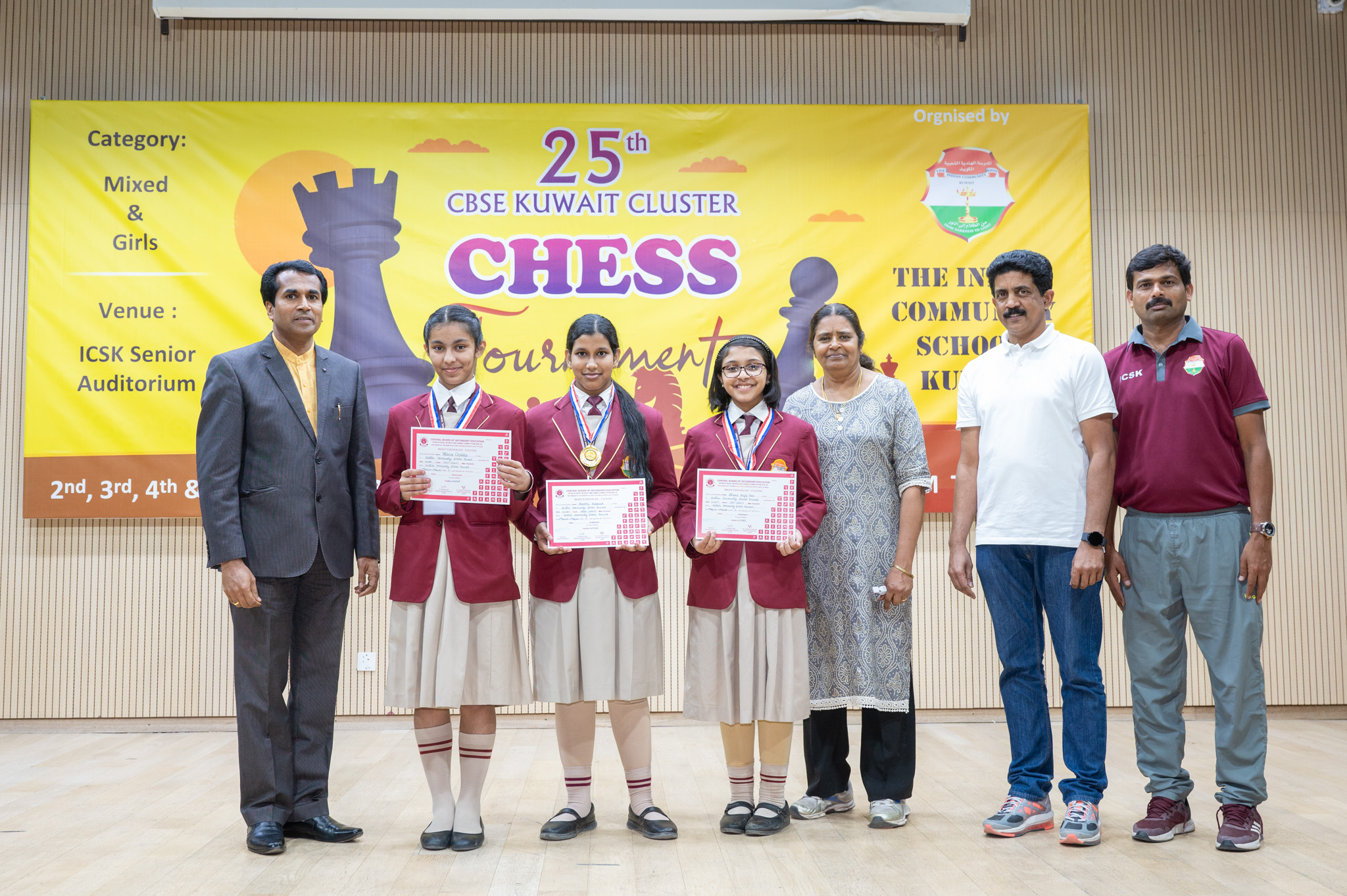 ICSK SENIOR HOSTS 25th CBSE KUWAIT CLUSTER CHESS TOURNAMENT
