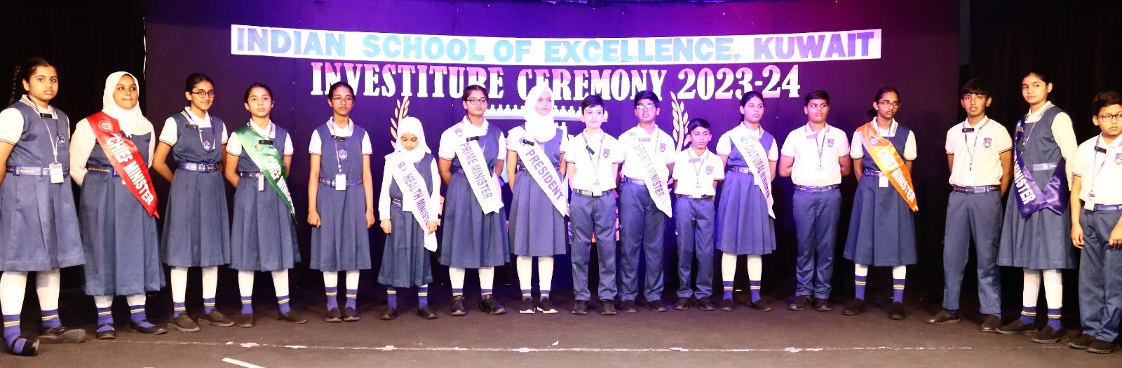 INDIAN SCHOOL OF EXCELLENCE, KUWAIT SCHOOL PARLIAMENT- INVESTITURE CEREMONY