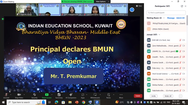 Bhavans Model United Nations 2023 (BMUN 2023)
